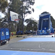 MSF Basketball Hoop Trailer - Melbourne United Portable Hoop Hire
